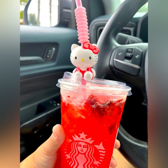 Starbucks | Accessories | Hello Kitty Straw Topper | Poshmark